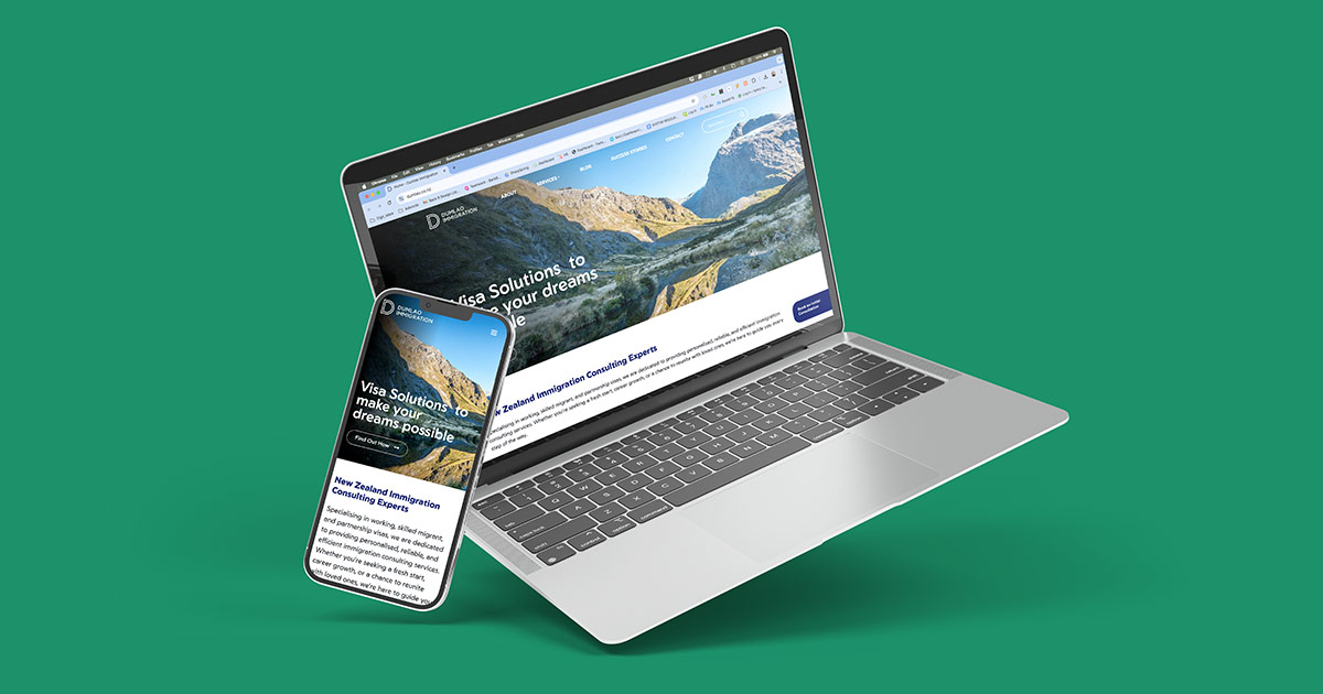 Dumlao Website Design by Back9 Creative, Invercargill, NZ